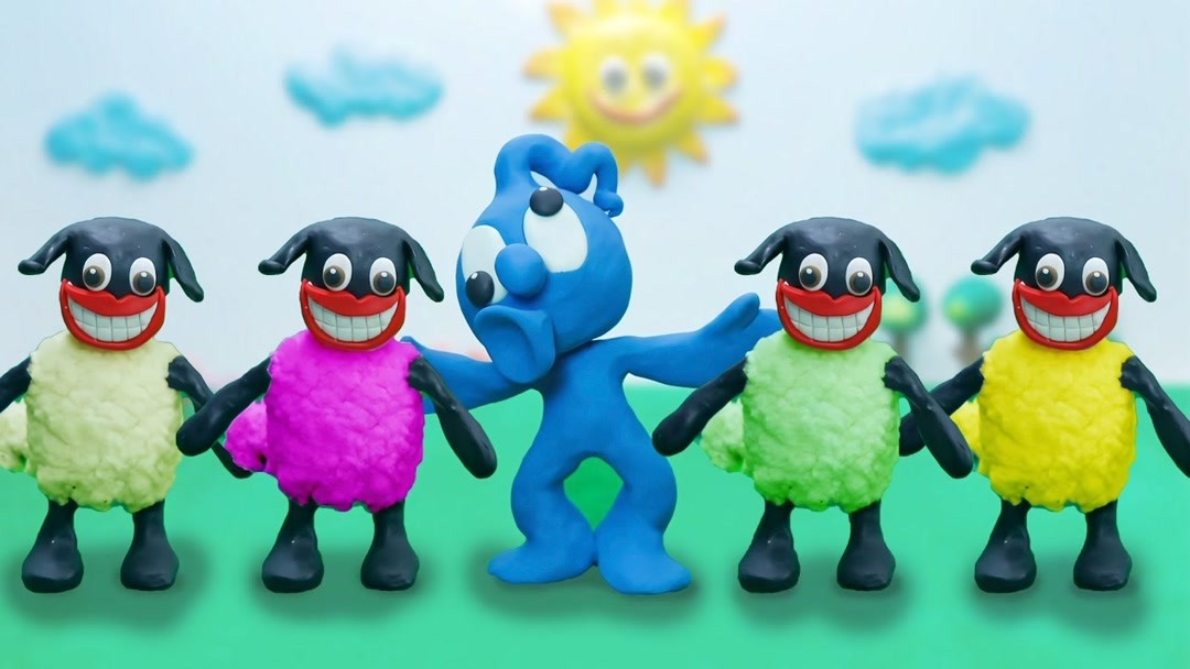 橡皮人蓝精灵的欢乐园:橡皮泥手工制作美食,可爱的蓝精灵!