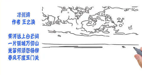 「早教」唐诗《凉州词-唐-王之涣》动漫