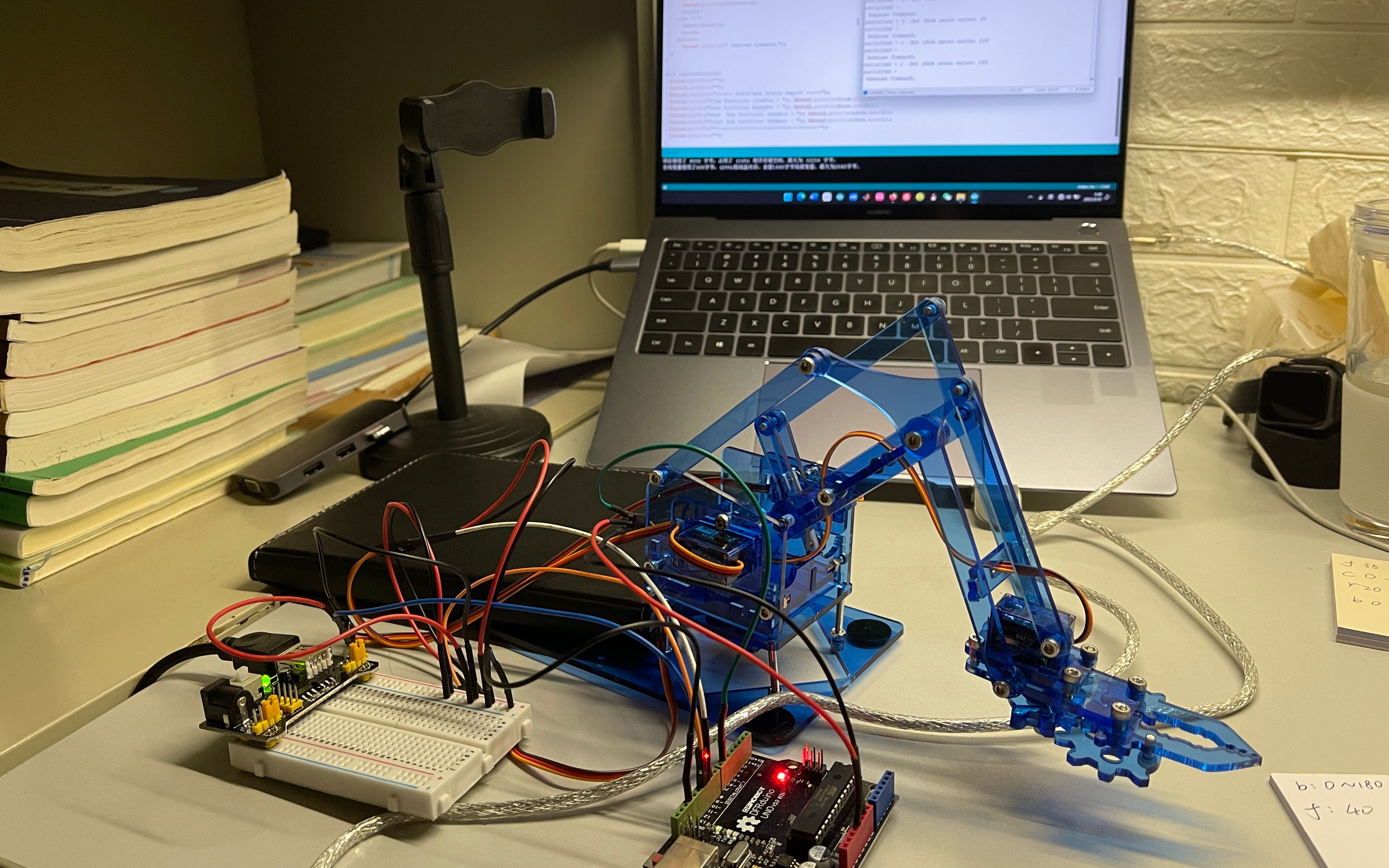 基于Arduino的红外控制机械臂+流水线操作