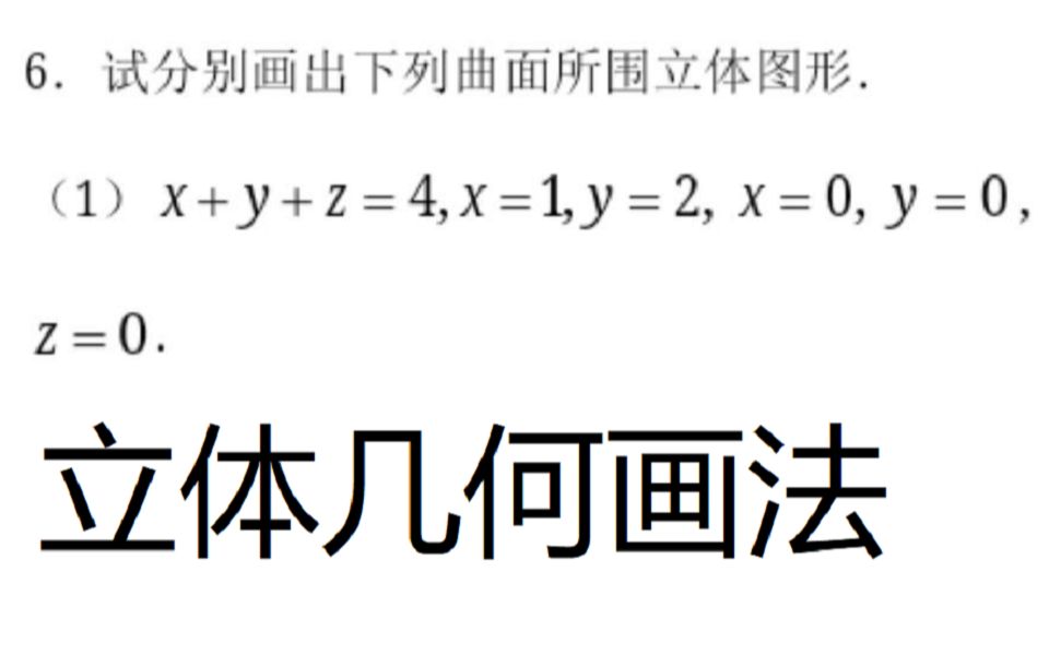 立体几何的画法