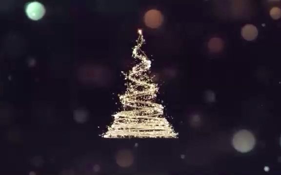 AE模板-魔法粒子演绎圣诞节新年祝福开场动画模板