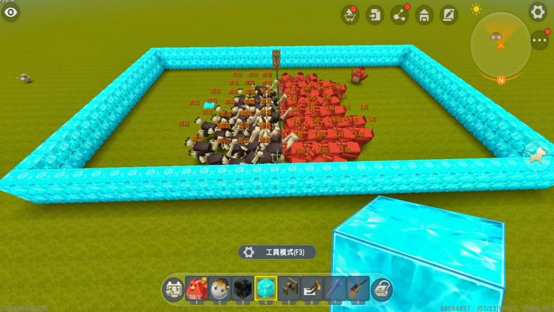 迷你世界飞龙解说:50只飞鸡大战50只鸵鸟