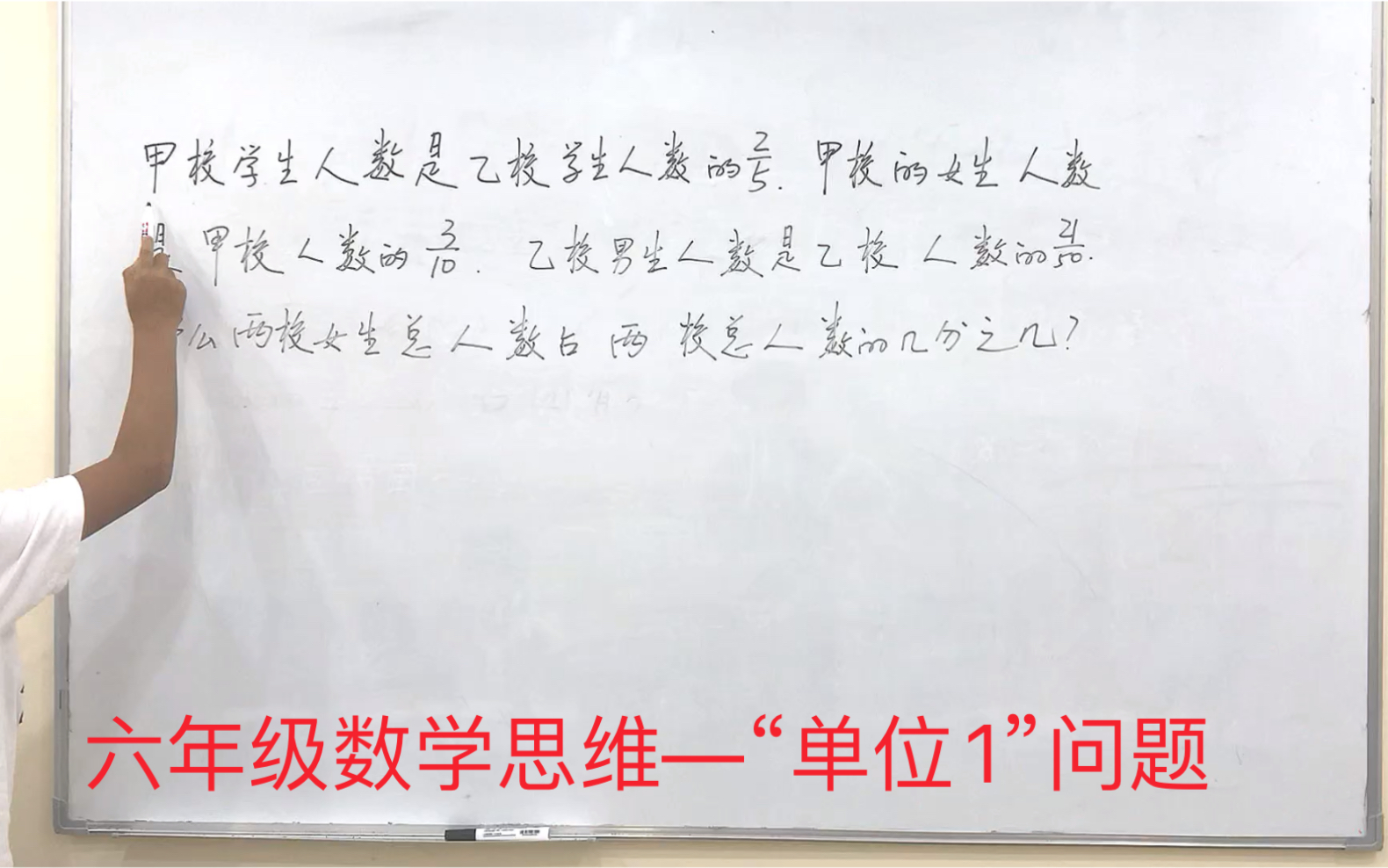 六年级数学思维班小老师讲“单位1”问题