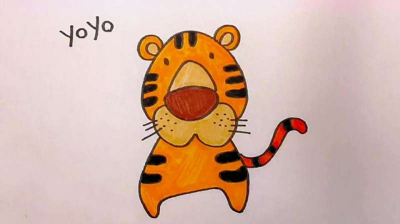 可爱的小老虎简笔画