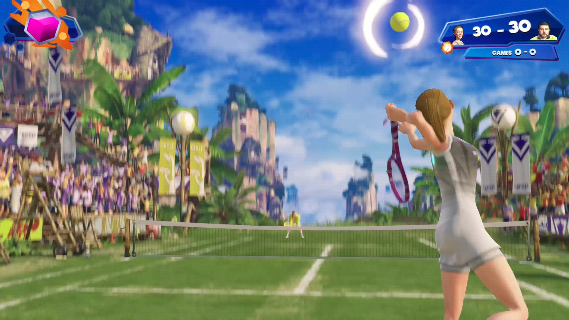 xbox one Kinect 体育竞技/体感运动大会 网球 击倒10000金币电脑玩家...