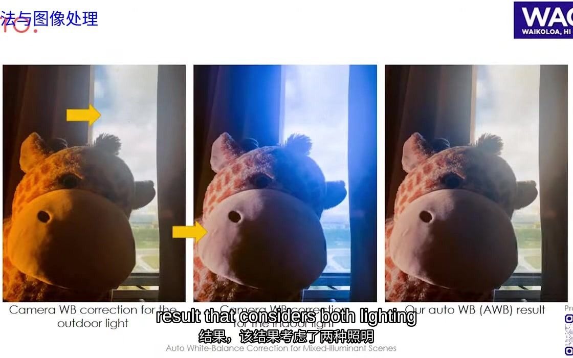 混合光源场景的自动白平衡校正 | WACV2022