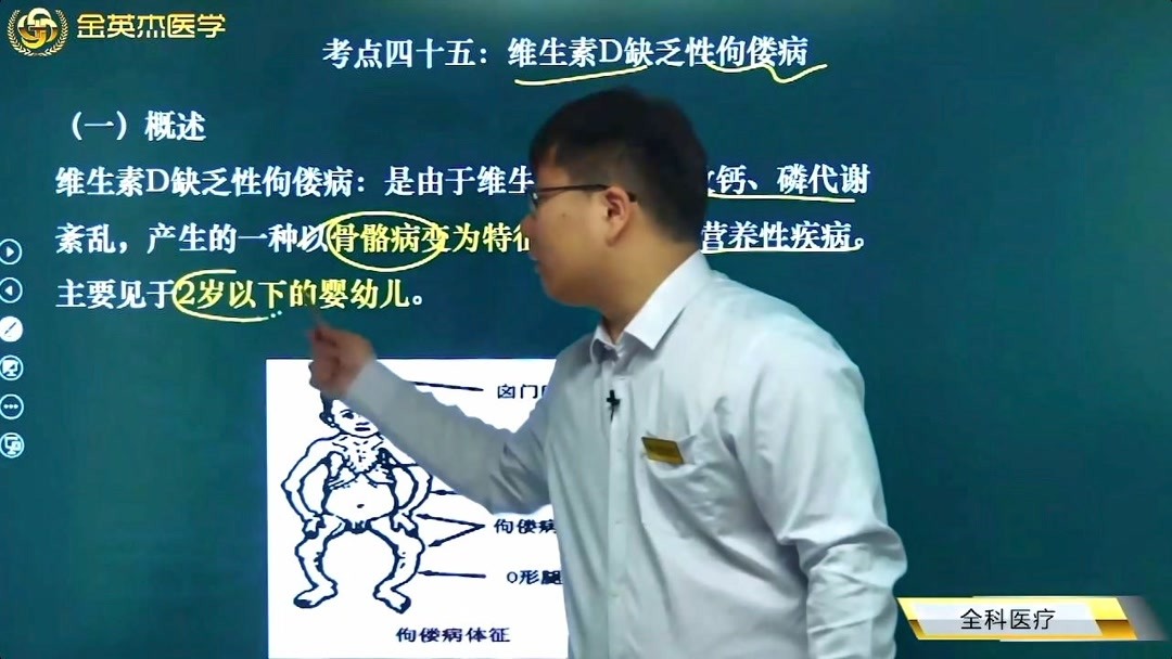 维生素D缺乏性佝偻病最常见于3个月至2岁的小儿,临床上分为两期