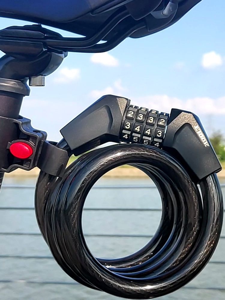 ETOOK 密码锁钢缆锁自行车密码加粗钢缆锁山地车电动车密码钢丝锁