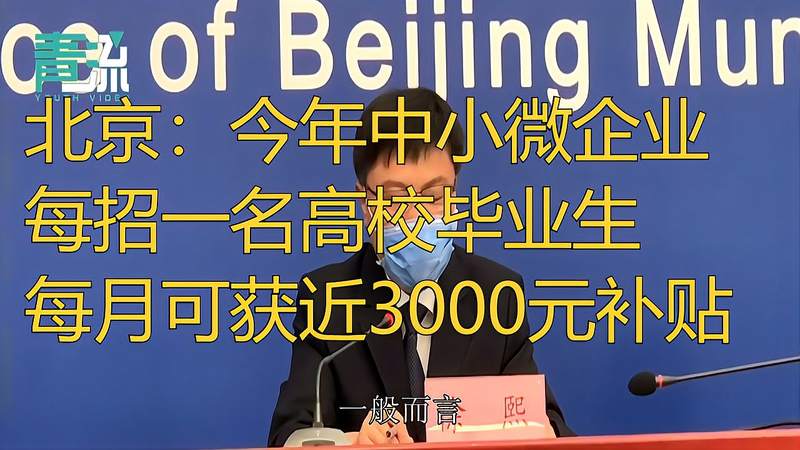北京:今年中小微企业每招一名高校毕业生 每月可获近3000元补贴