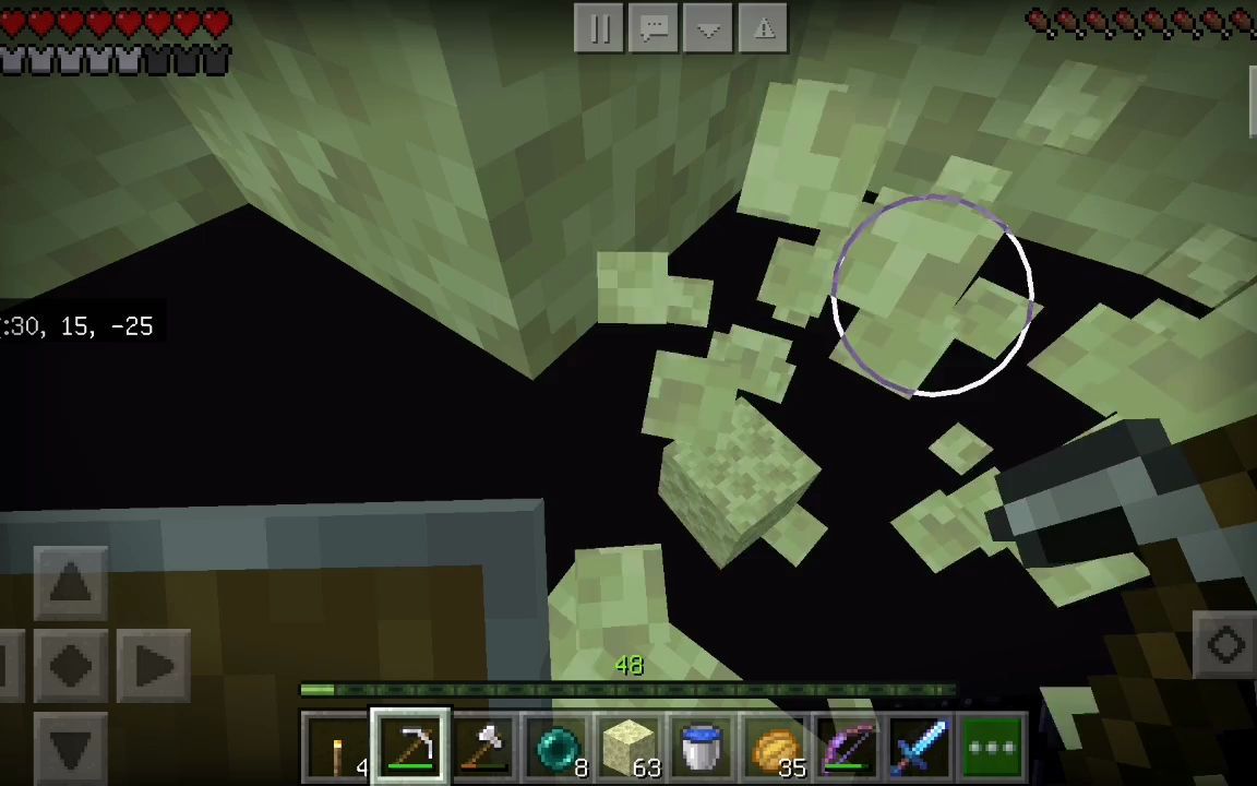 我的世界手机版单人生存#17 建造小黑塔