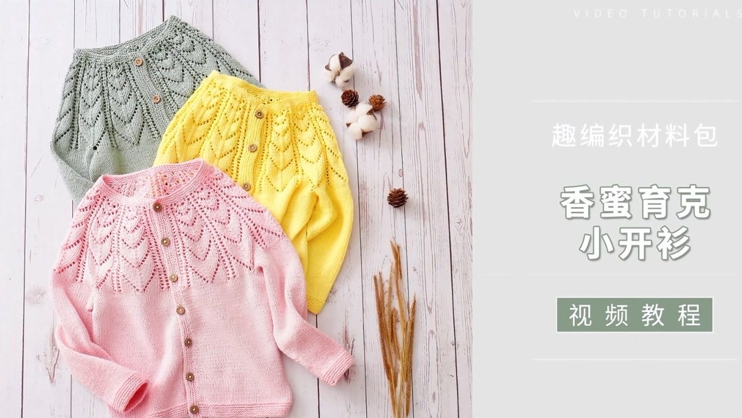 【零基础宝宝毛衣编织教程】棒针DIY育克款小开衫 第一辑