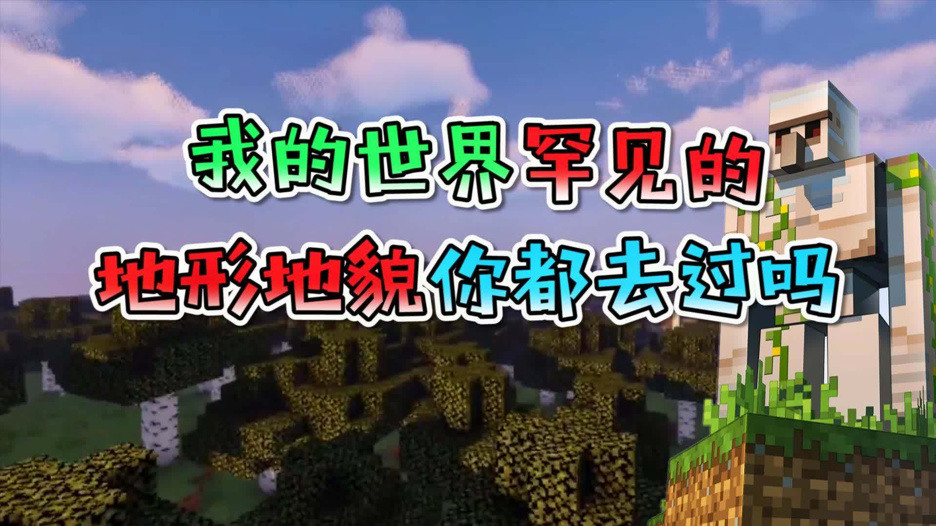 我的世界:MC中最罕见的地形地貌,这些地方99%都没去过