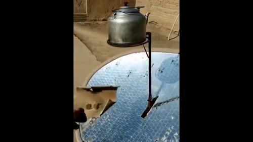 牛人发明:太阳能烧水器,试了下还真好用