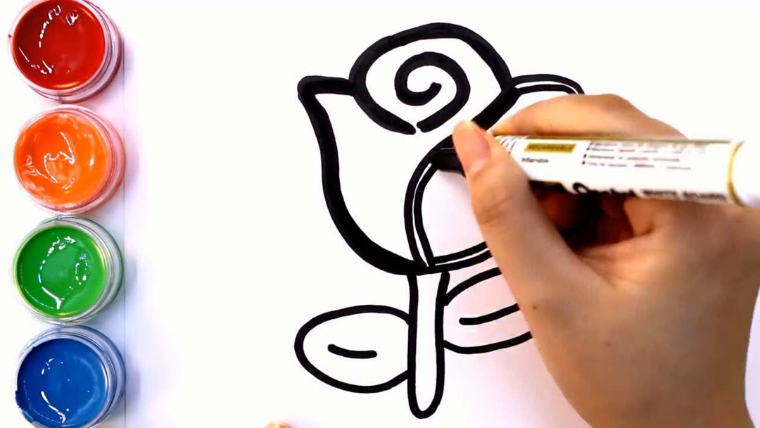 孩子一看就会画，幼儿简笔画教程：美丽的玫瑰