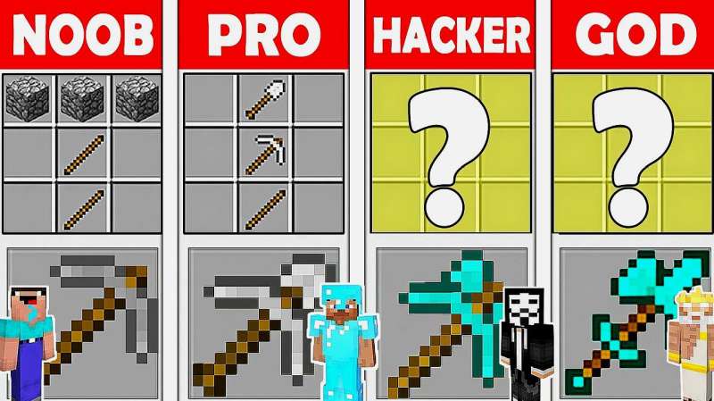 我的世界MC动画:新手vs老手战斗 秘密多工具制作