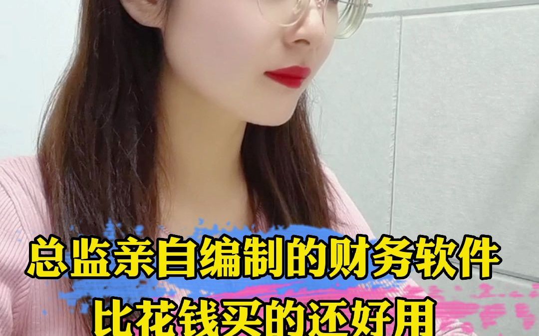 总监亲自编制的财务软件比花钱买的还好用!这下不用再买软件了~