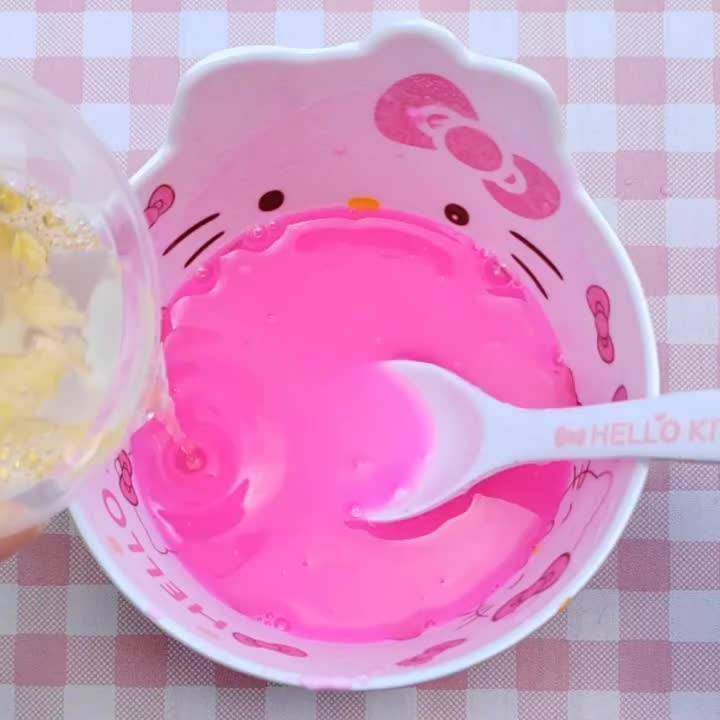 来个简单的假水教程,柠柚史莱姆slim,用粘土做假水。