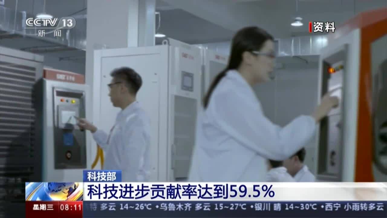 科技部:科技进步贡献率达到59.5%