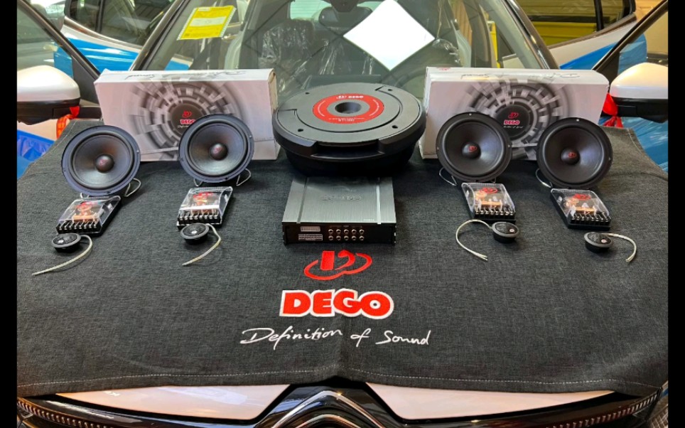 雪铁龙天逸C5汽车音响改装完成啦!埃曼德高前后原装进口两分频+处理...