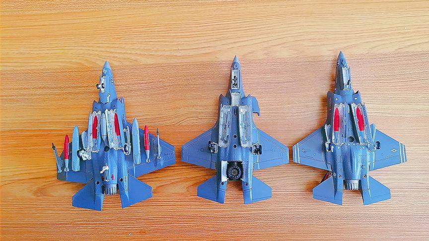 F-35A,F-35B, F-35C 三款战斗机模型对比看看外形有什么不同?