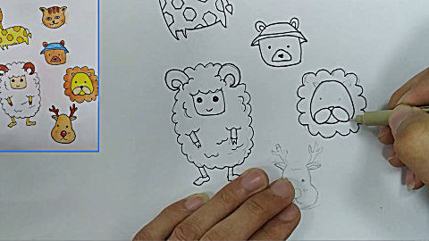 零基础绘画动画人物:手账素材可爱动物