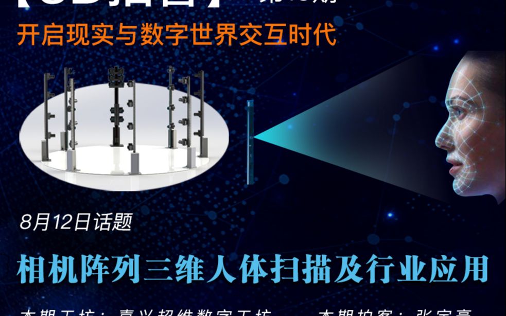 【3D拍客】直播全程回放 第十五期-相机阵列三维人体扫描及应用-0812