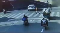 监拍外卖小哥横穿马路被撞身亡, 肇事司机逃逸后迫于压力自首