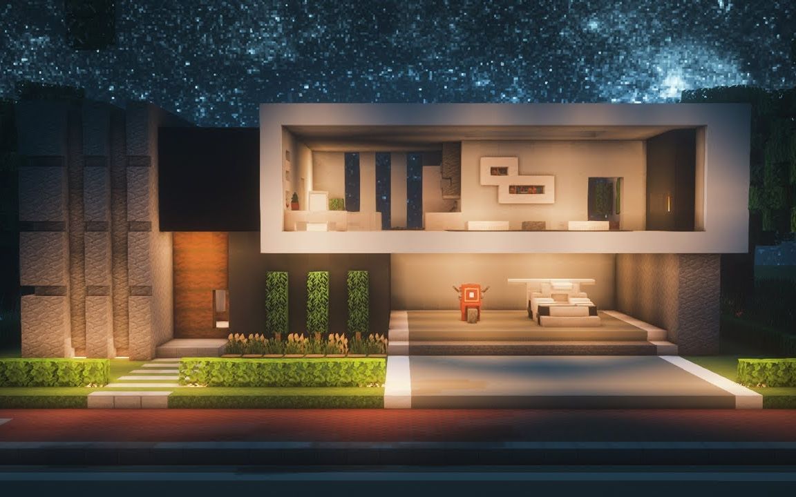 【建筑教程】建造一个大型简约现代别墅!