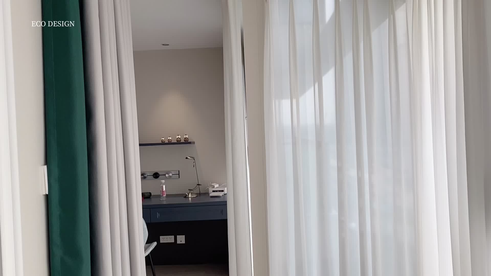 ...书柜书桌一体化设计可以满足两人同时办公~#西安装修#书房#全案设计