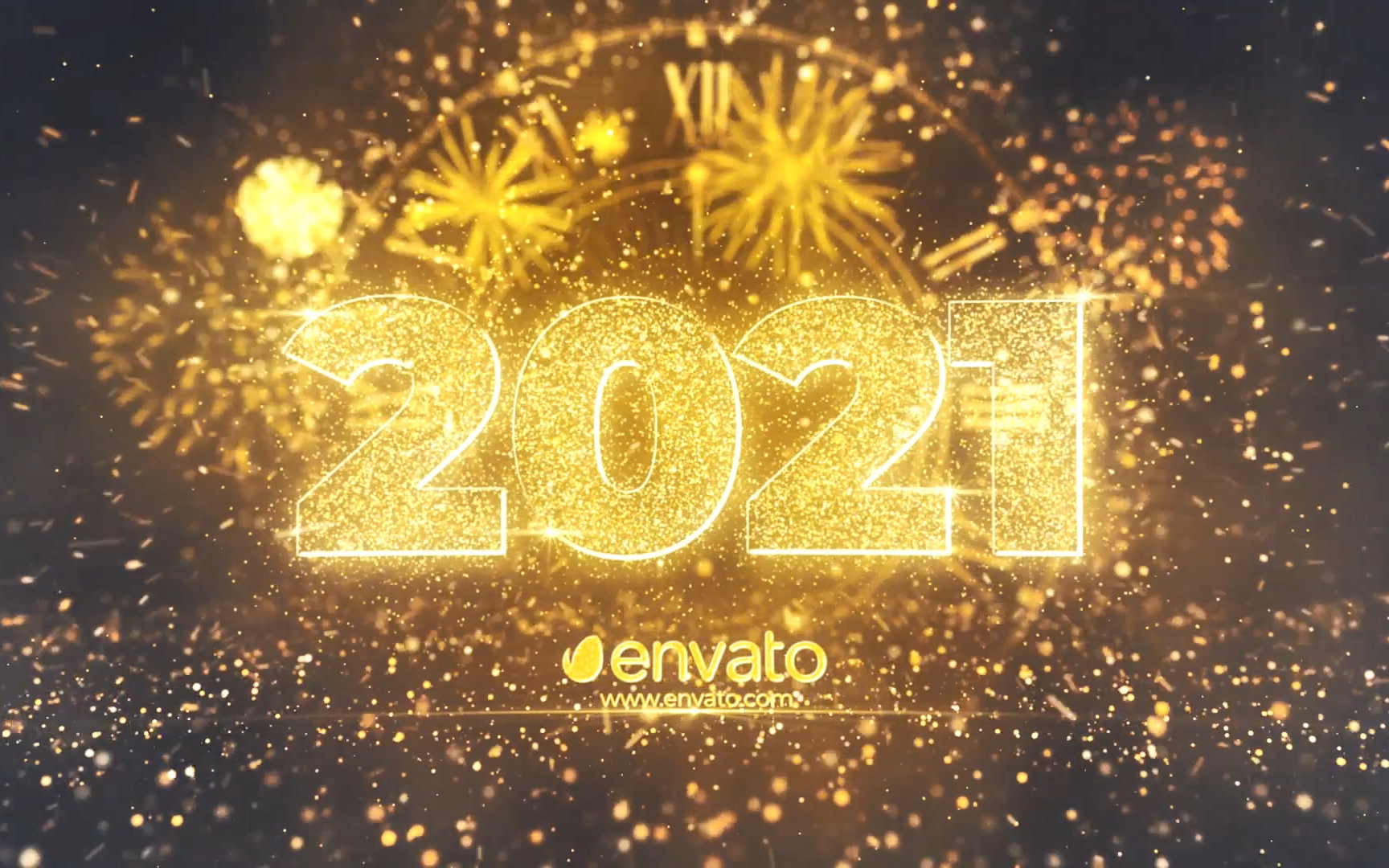 AE模板-2021新年倒计时视频模板公司年会倒计时揭幕视频可更换任意...