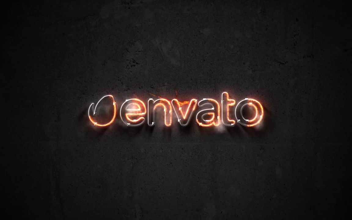 402震撼大气火焰描边钢铁3Dlogo展示片头ae模板 FCPX pr 视频制作