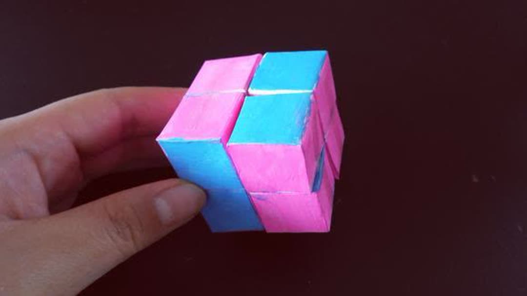 教你折纸无限翻转的立体魔方,简单好玩有创意,玩一天都不会够