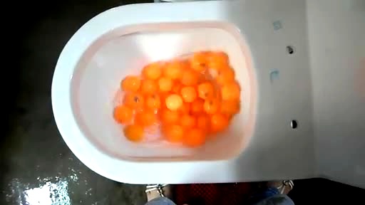 喷射连体座便器冲水视频