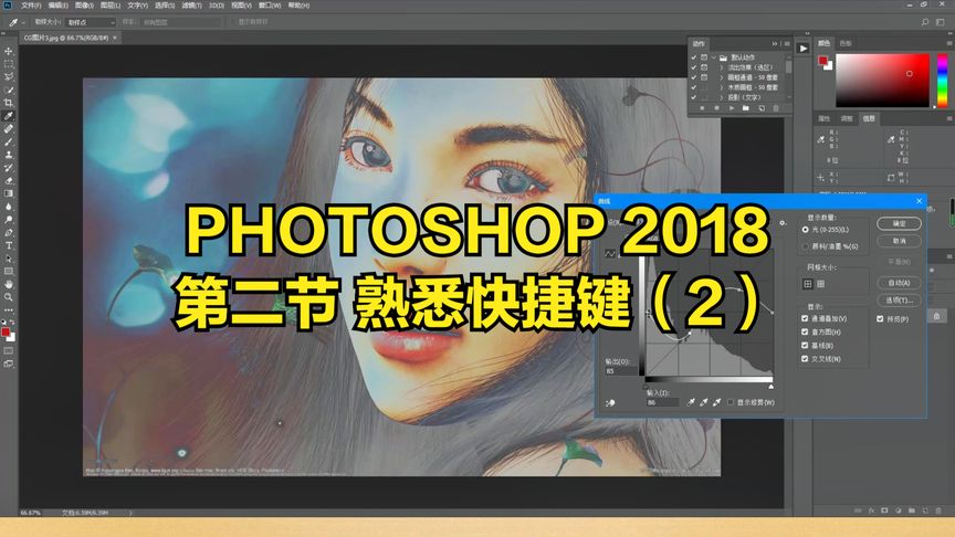 photoshop2018应用教程第二课熟悉快捷键,第二部分,快捷键应用