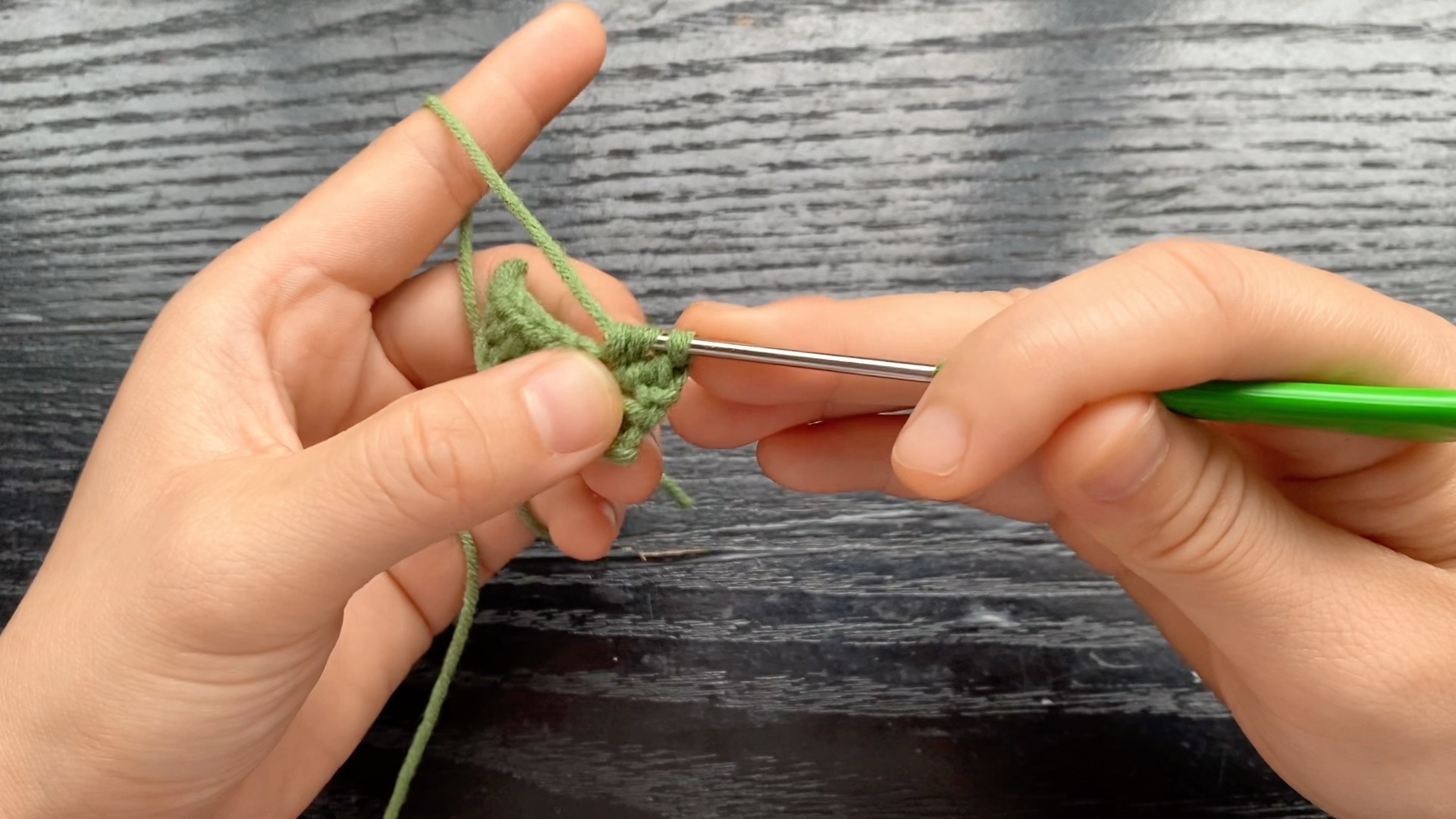 【钩针基础针法教程】新手教程基础针法(长针)