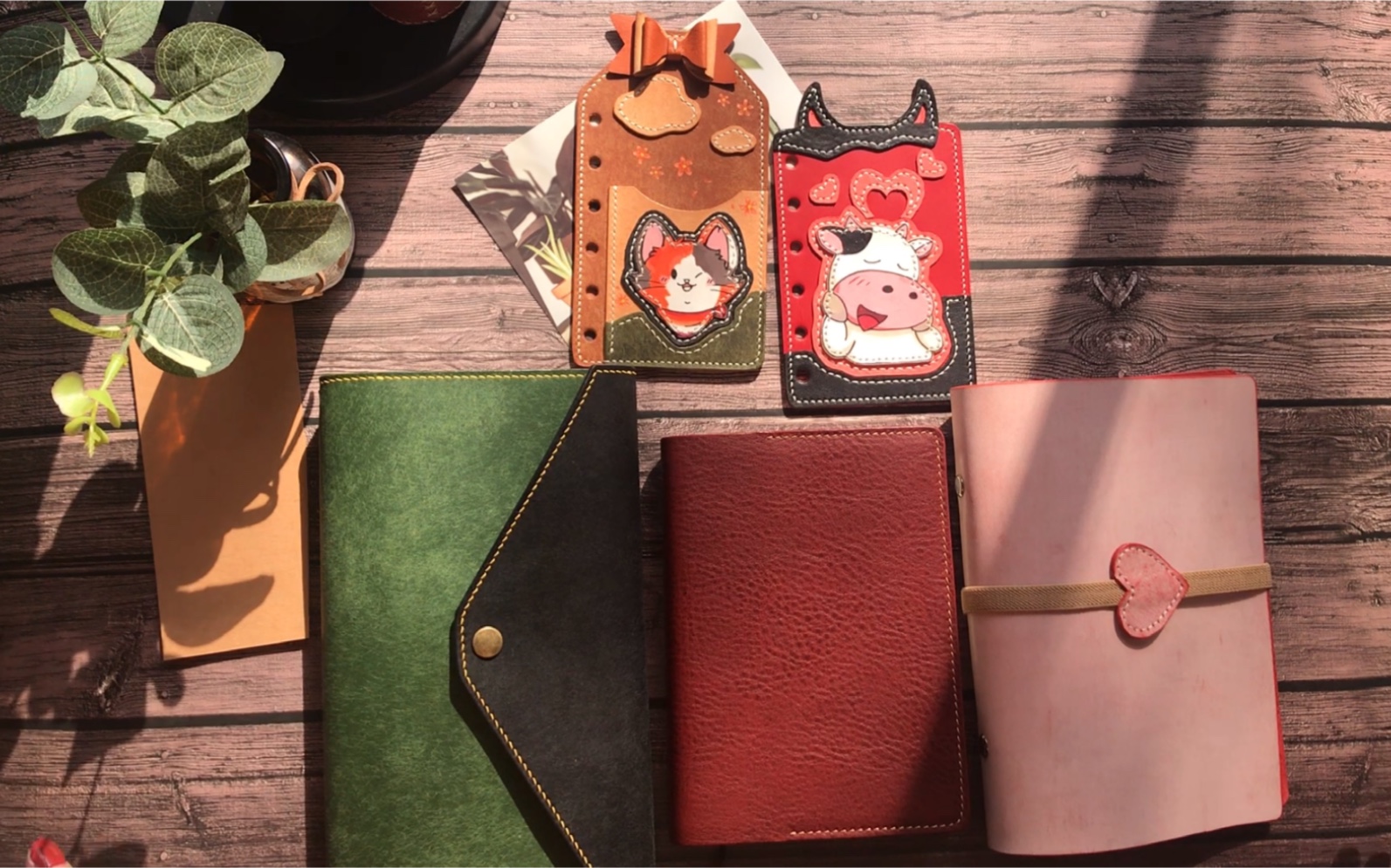 【手帐】阿兜 磨砂黑绿标准TN/皮质创意分隔页(分享新做的本子)