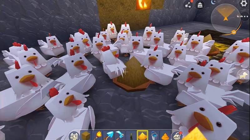 迷你世界:生物鸡可以繁殖,熊孩子会有非常多的鸡!