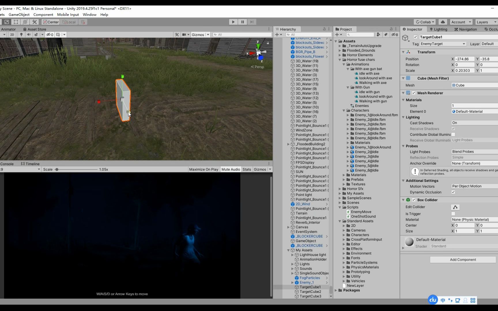 Unity3d开发第一人称恐怖游戏-视频完整版-Part2-33-隐藏Target
