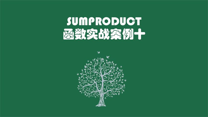 20210628-SUMPRODUCT函数实战案例十