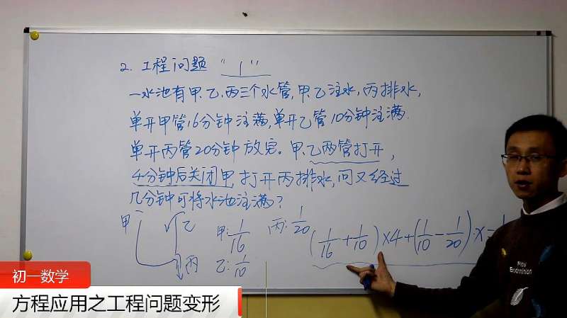 初一数学:一元一次方程应用之工程问题变形