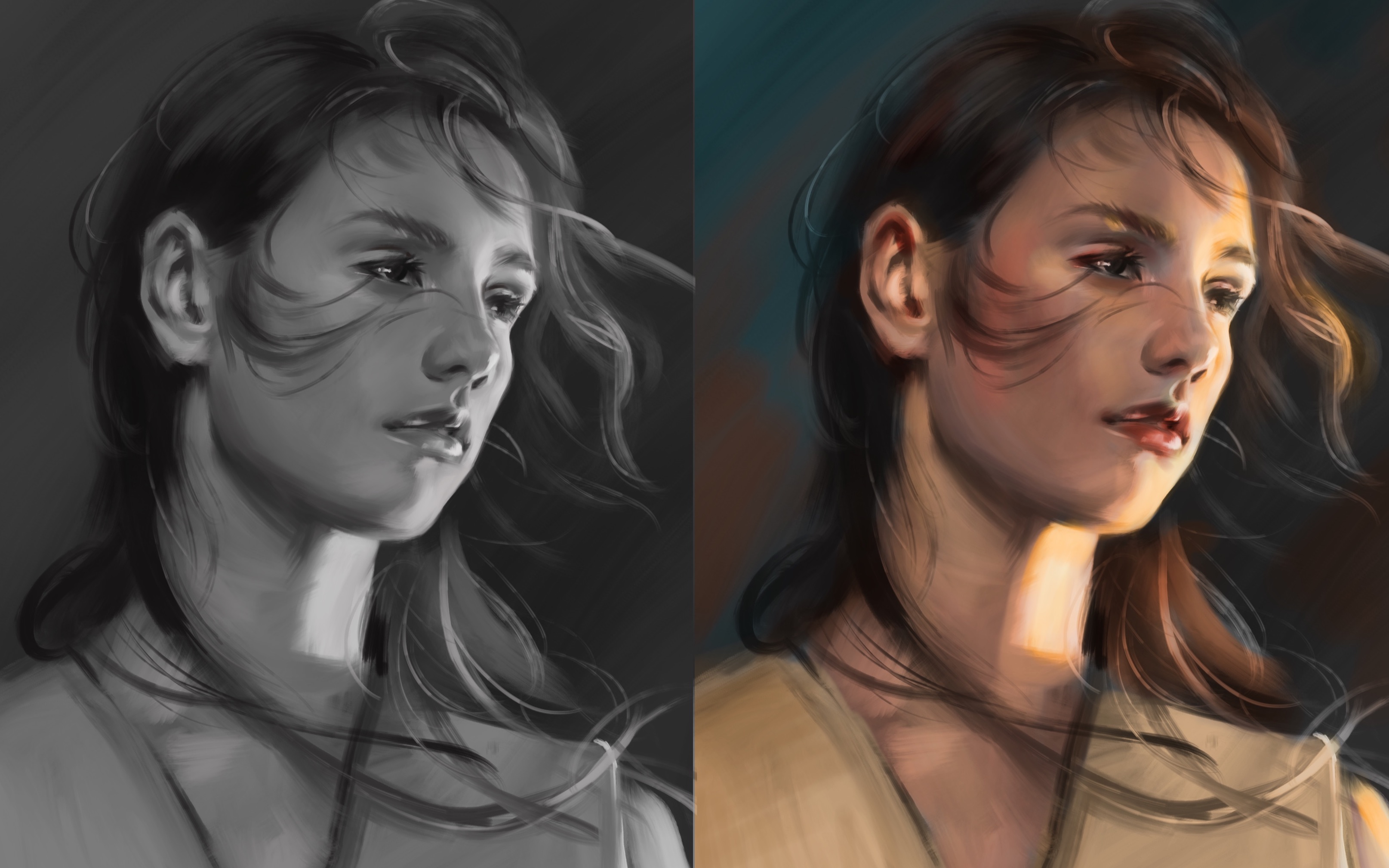 【procreate】三分钟学会黑白稿画法和上色