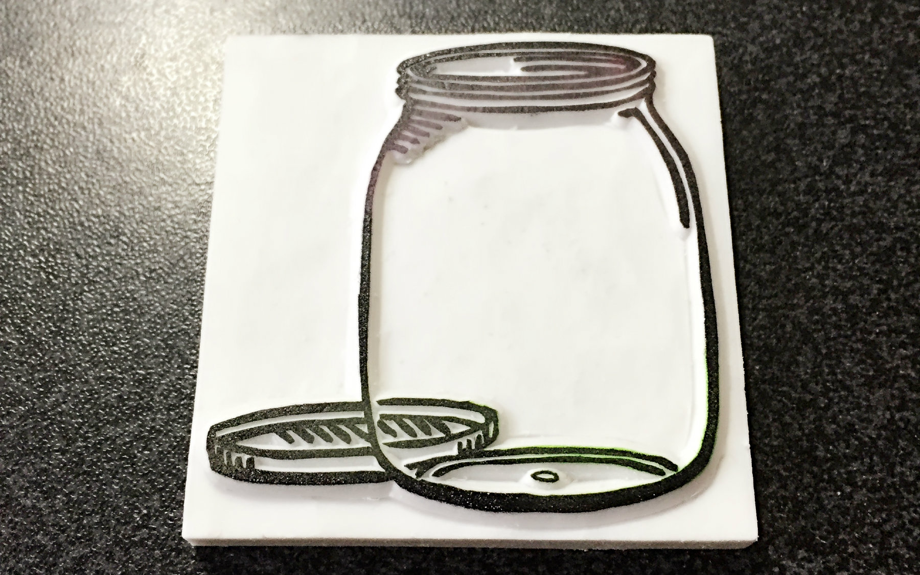 小罐子标签便签不干胶贴纸专用印章-朱小腰的橡皮章留白过程-内留白...