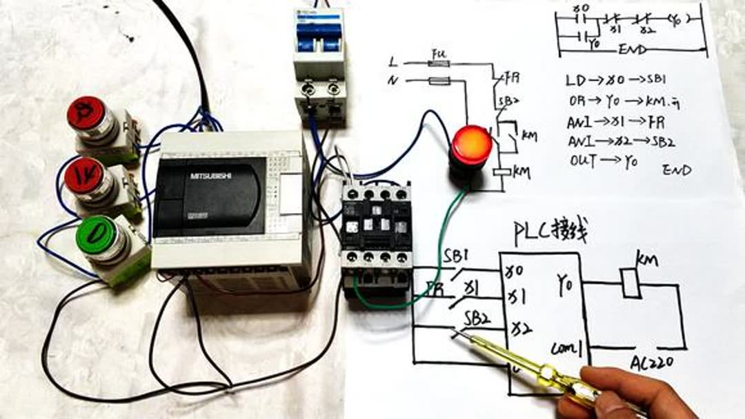 12分钟0基础带你入门学习PLC接线和控制,电工会PLC,工资不会低