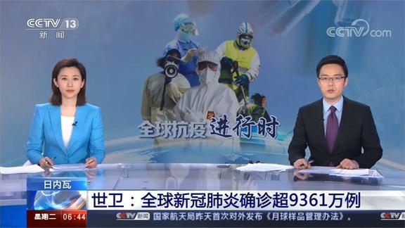 世卫:全球新冠肺炎确诊超9361万例