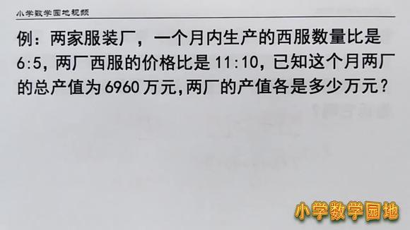 小学数学六年级同步奥数微课堂 简单的复比和按比例分配的应用题