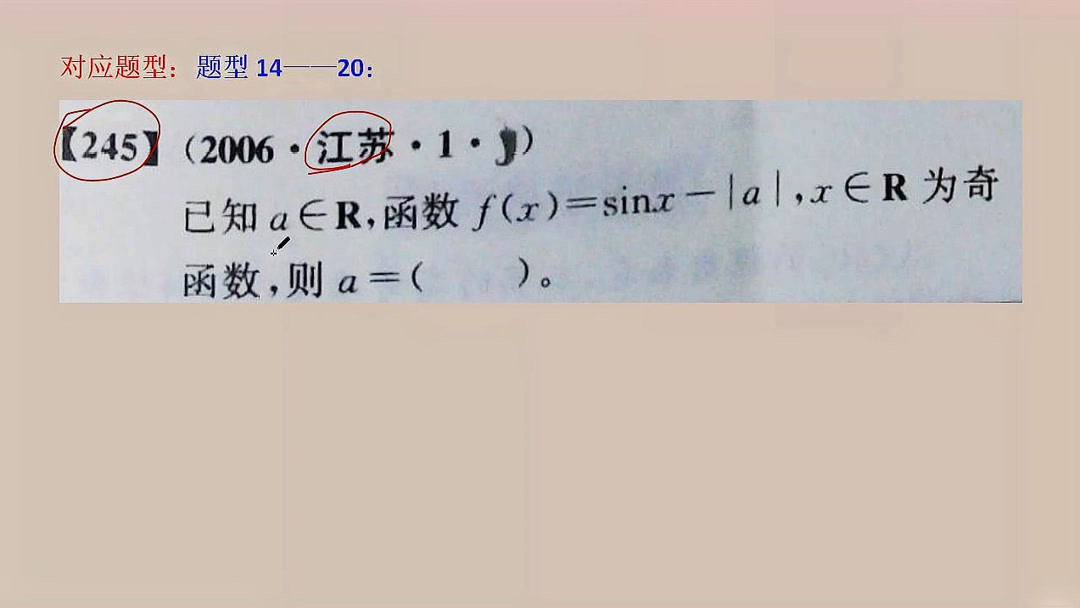 245题,江苏高考题,判断函数的奇偶性