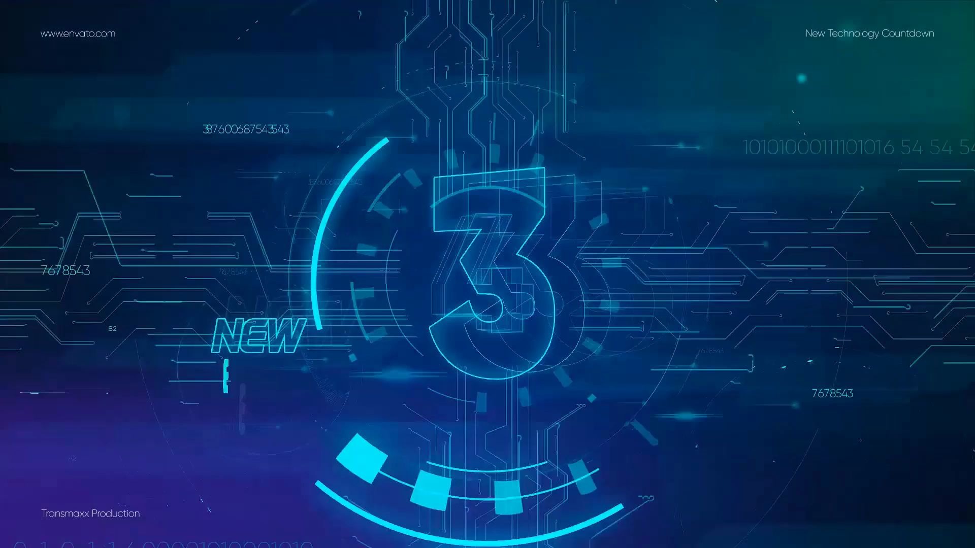 aeziyuan.com - 数字科技10秒倒计时开场片头AE模板