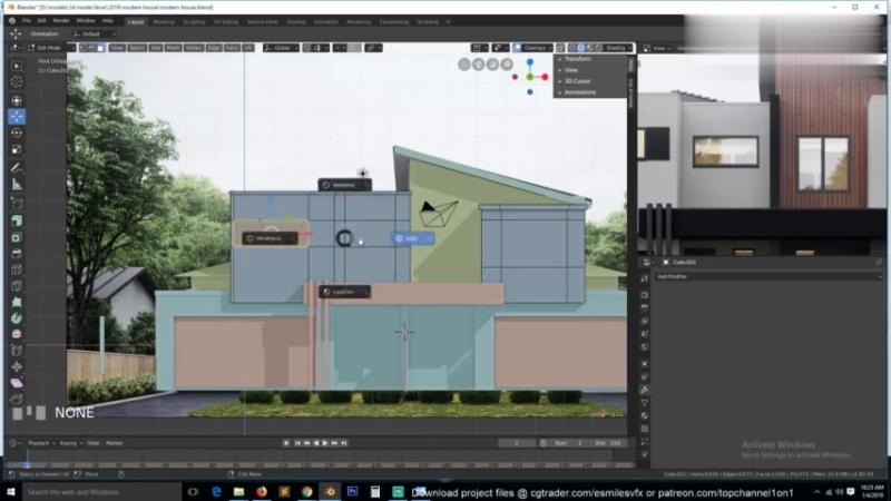 blender-2.8-建模技巧-现代化房子 Archiviz教程第2部分