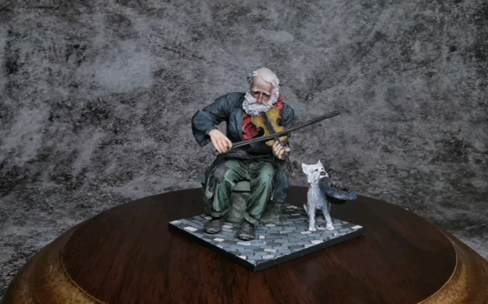 【完成品展示】拉琴的老人GK模型(54mm)