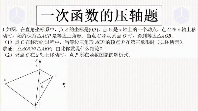一次函数的压轴题,八下的期末压轴题会这样考,一题考了整个初二